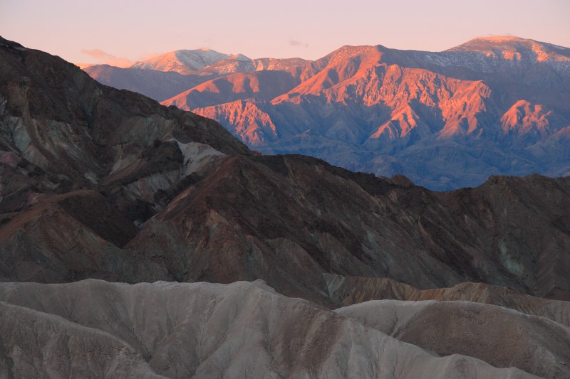 Panamint mountains, at sunrise