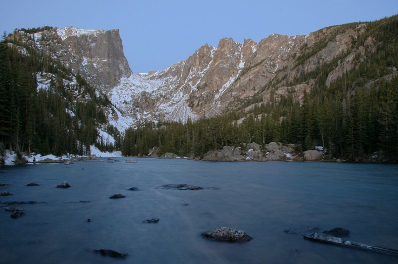 Before dawn at Dream Lake, Rocky Mountain National Park